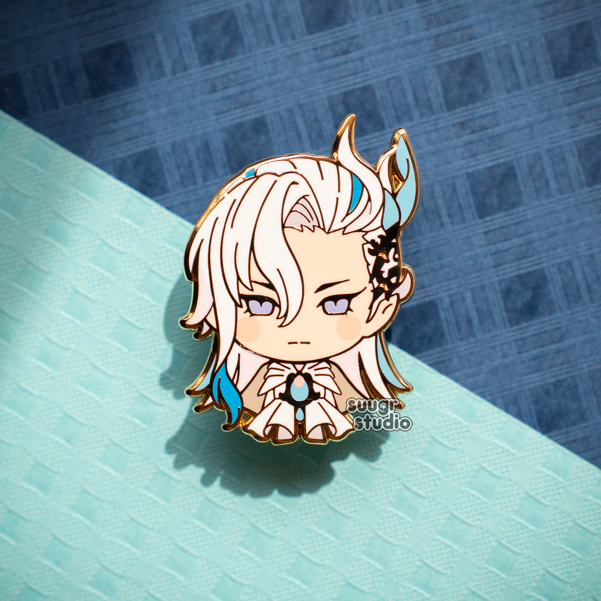 Genshin Impact Neuvillette Fontaine Hard Enamel Pin – Suugr Studio