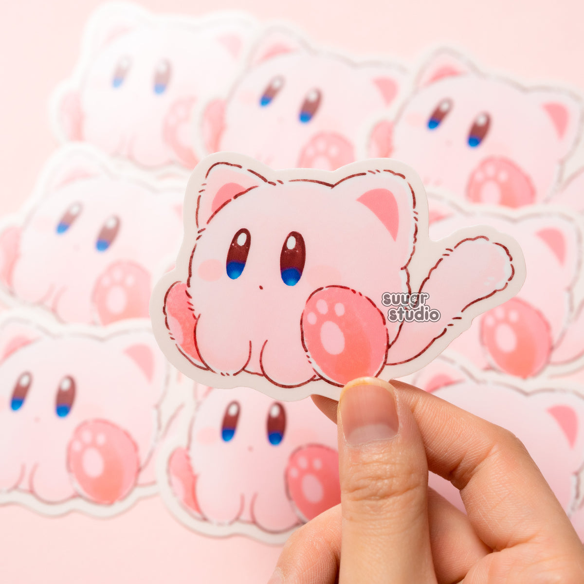 The "Purrby" Poyo Vinyl Sticker – Suugr Studio