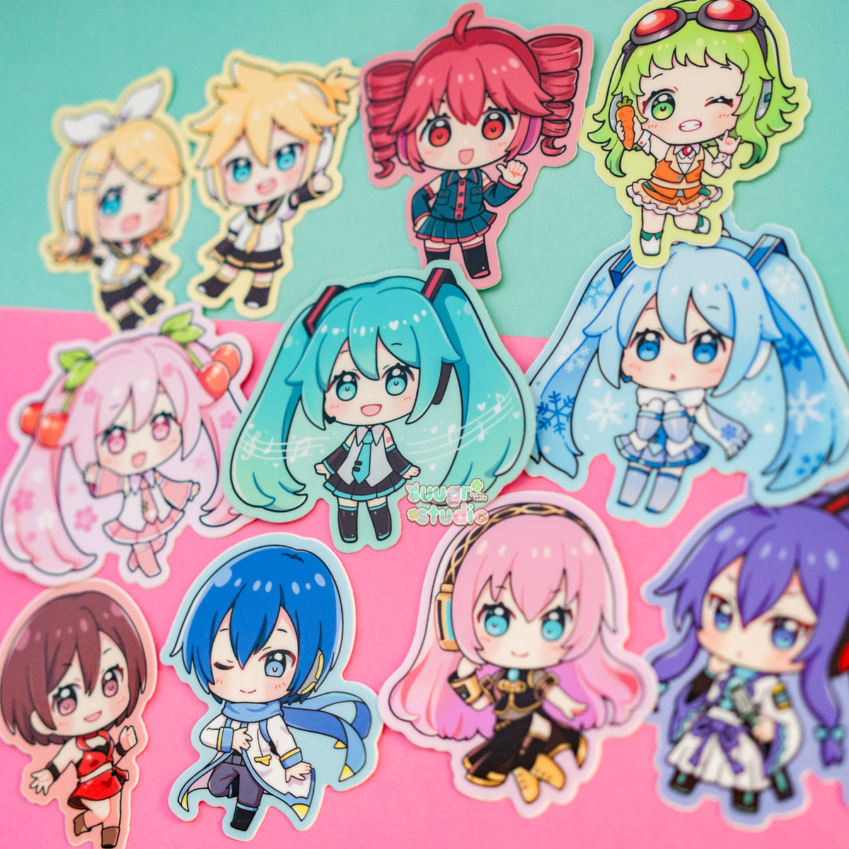 Virtual Vocalist Stickers - Miku, Snow Miku, Sakura Miku, Rin, Len, Me ...