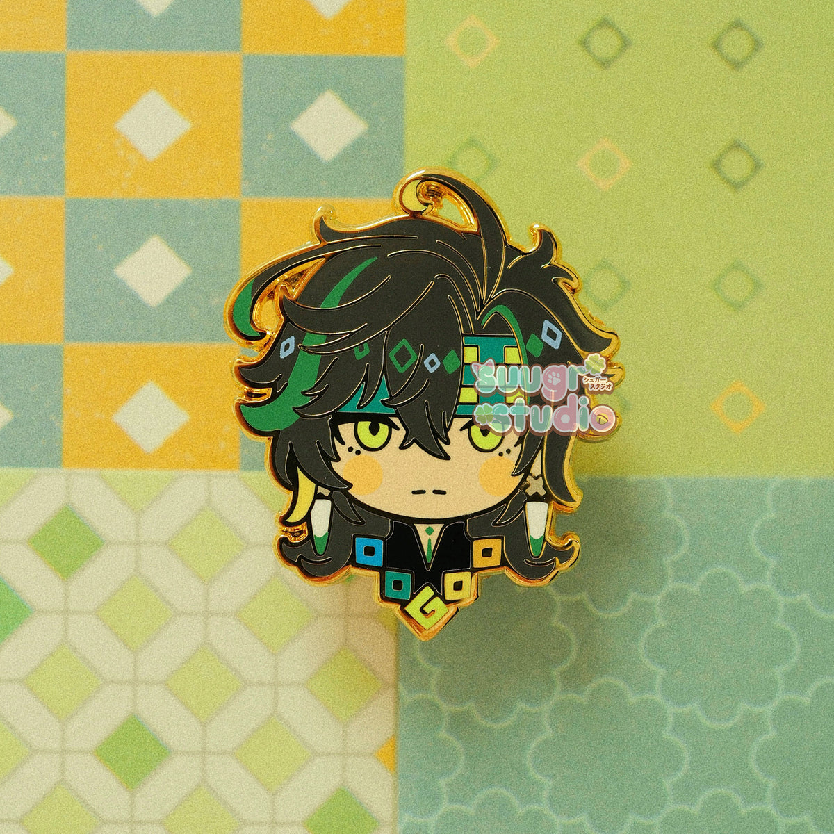 Suugr Studio Genshin Impact Natlan Mualani and Kinich Hard Enamel Pin
